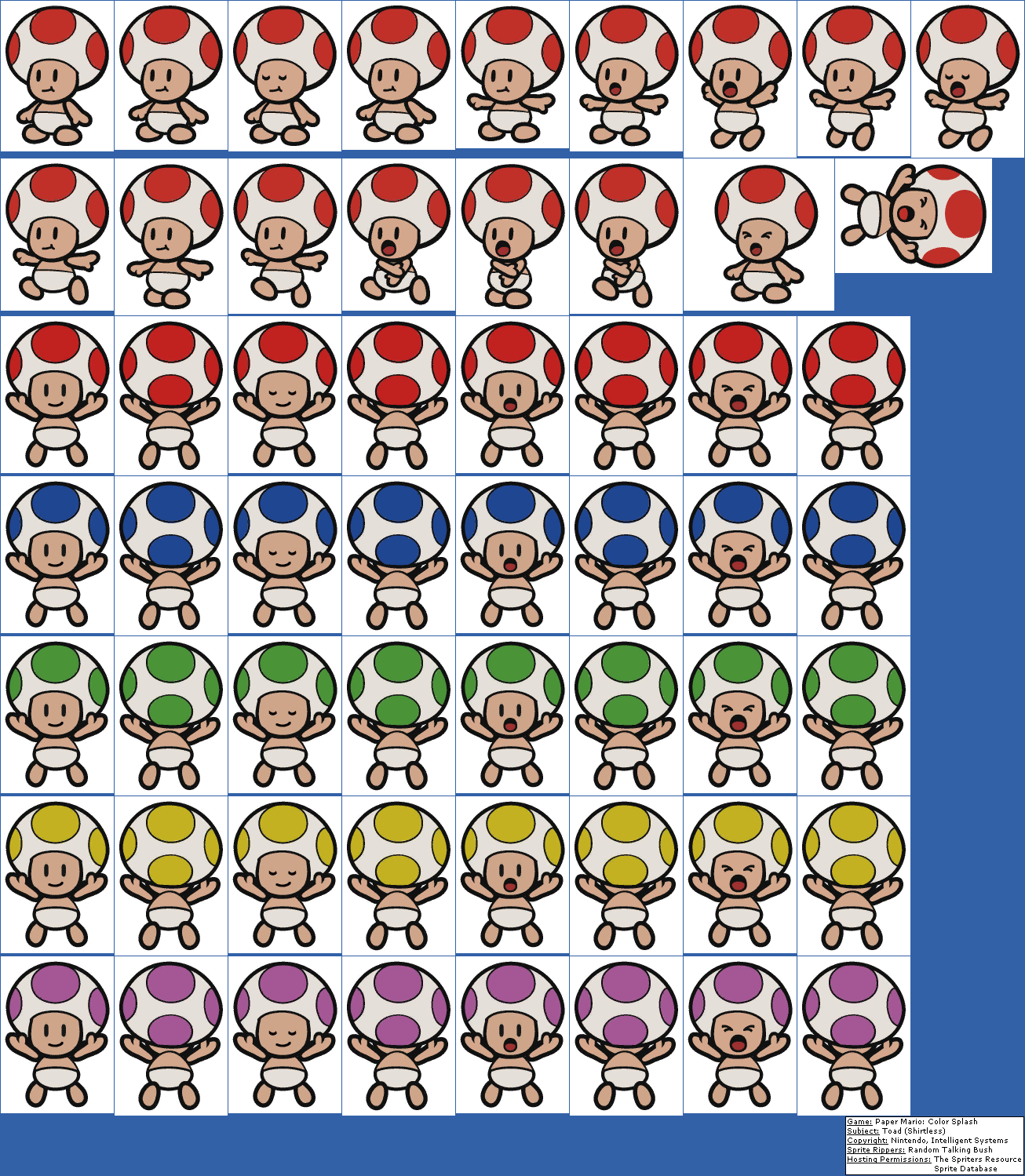Click For Full Sized Image Toad - Paper Mario: Color Splash (1306x1499 ...