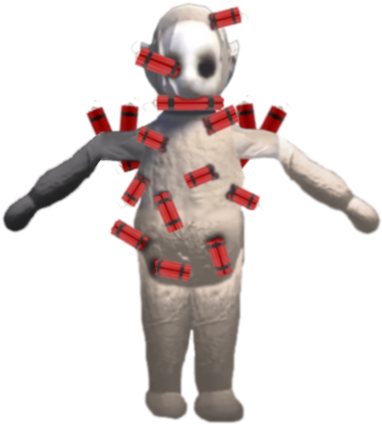 Kamikaze Newborn Full Body - Slendytubbies Png (402x427), Png Download