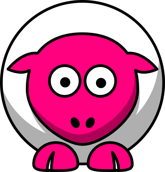 Sheep - Fat Cartoon Sheep (576x600), Png Download