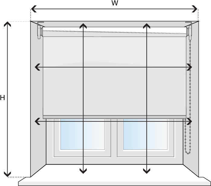 How To Measure For Roller Blinds Clipart Black And - Diagram (1200x642 ...