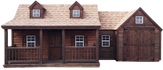 Png Log Cabin Transparent - Log Cabin House Png (576x258), Png Download