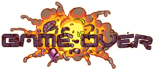 Gameover - Game Over Gif Png (550x250), Png Download