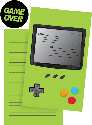 Game Over Foldover Cards - Playing Card (550x550), Png Download