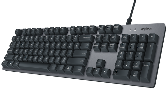 Logitech K840 Usb Mechanical Keyboard (640x320), Png Download
