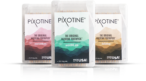 Pixotine Flavors - Sample Pack - Energy Pix Nicotine Toothpicks (586x345), Png Download