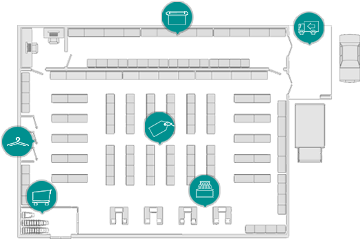 Store-map - Map (525x400), Png Download