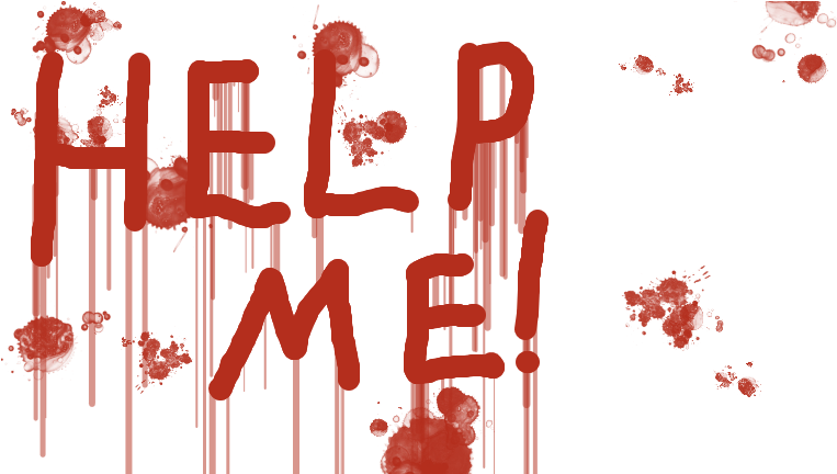 Transparent Backgrouned 'help Me' In Blood By Supersmilyface1 - Zombie ...