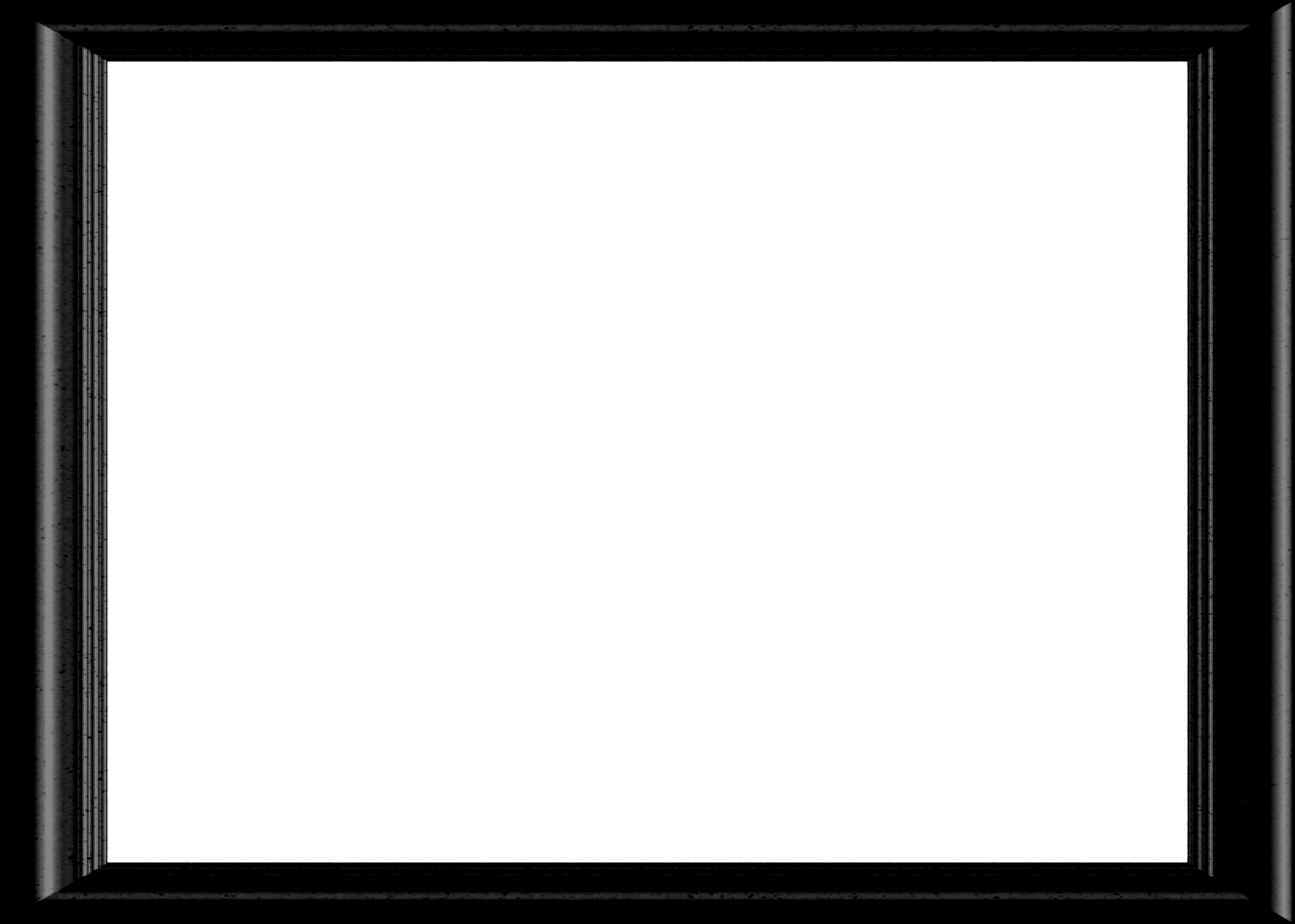 Modern Picture Frames Png - Basic Black Picture Frame (1400x1000), Png ...
