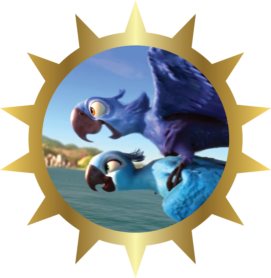 Macaw Couple - Rio Blu And Jewel (900x923), Png Download