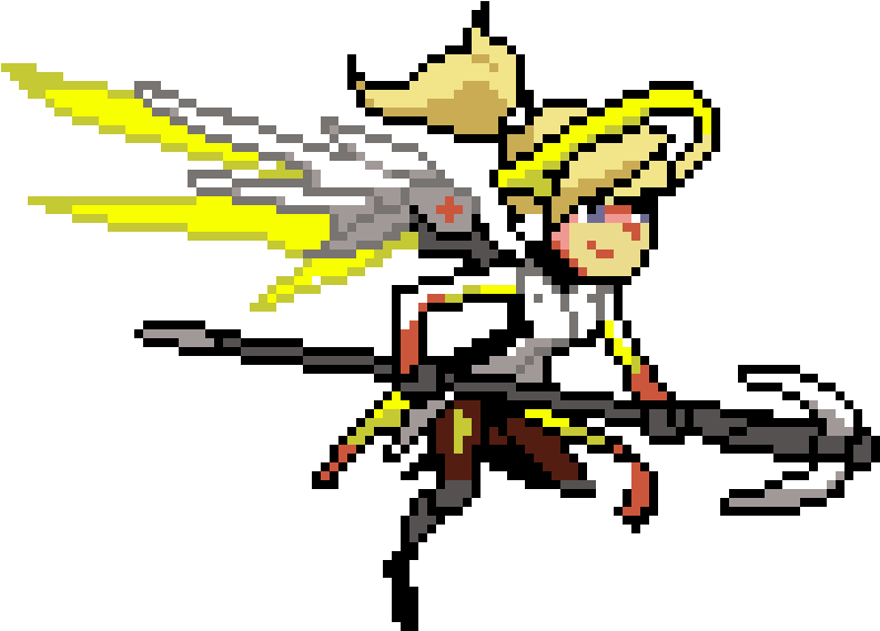 Mercy Pixel - Overwatch Mercy Pixel Art (1200x1200), Png Download