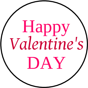Happy Valentines Day Printable Round Labels Pre-designed - Label ...