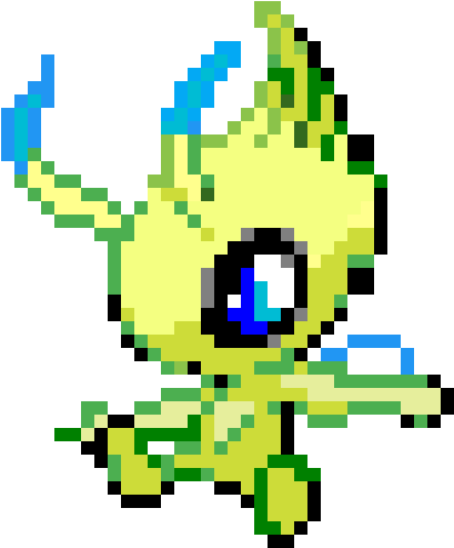 Celebi Sprite - Celebi Pixel Art (1200x1200), Png Download
