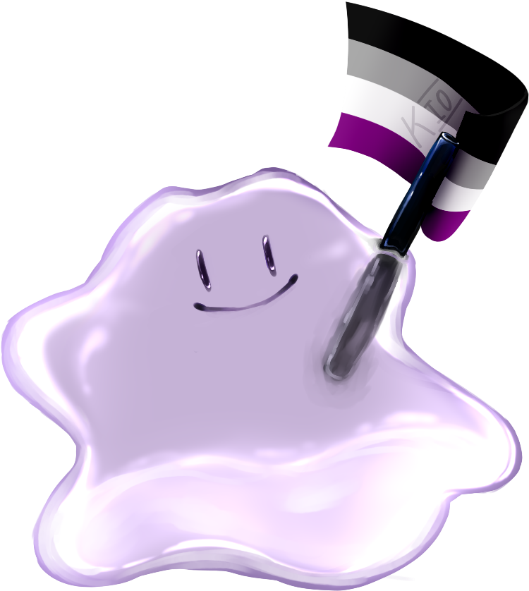 Asexual Ditto This Ditto Is A Clear Purple Ditto - Headphones (750x860 ...