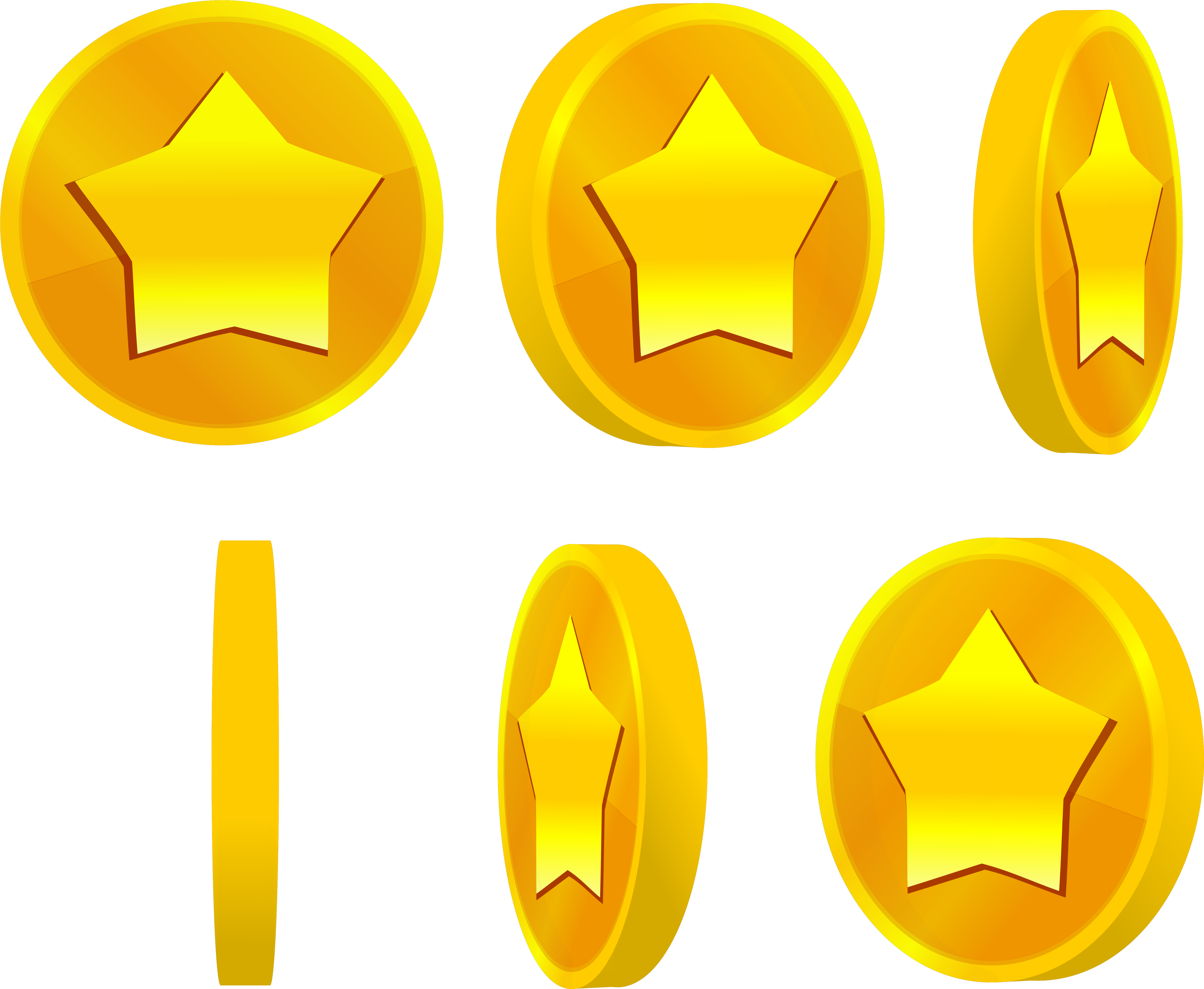 Coin Sprite Sheet - Coin Sprite (6400x6400), Png Download