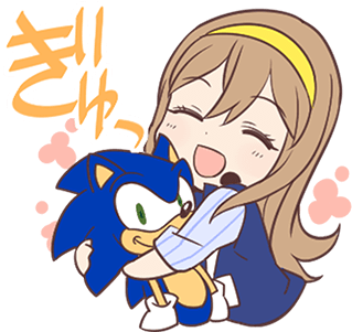 Kunikida Hanamaru Sonic Line Stickers - Love Live X Sonic (368x330 ...