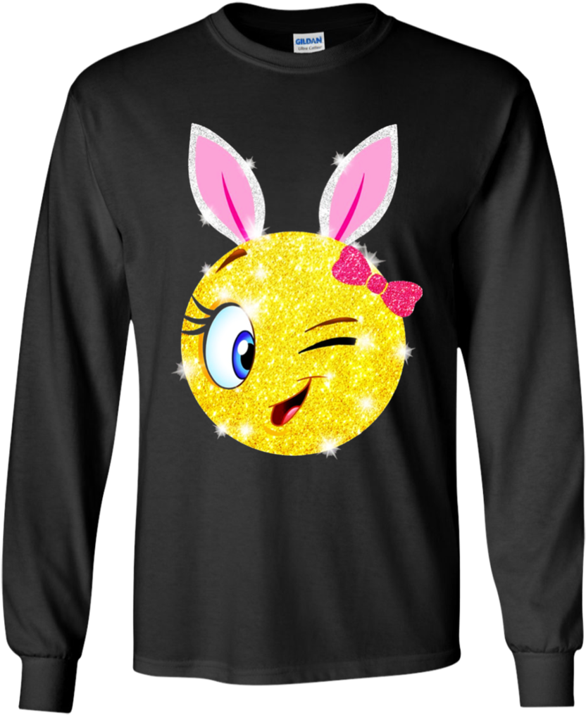 Easter Bunny Emoji T-shirt Cute Emoji Bunny Shirt - Easter Bunny Emoji ...