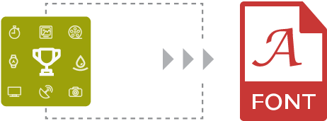 Create Icon Fonts - Icon (718x241), Png Download
