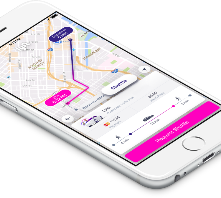 A Rendering Of Lyft Shuttle's Interface On The Company's - Lyft Shuttle ...