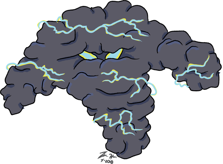 Storm Elementals - Cartoon (749x550), Png Download