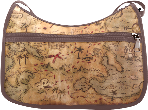 Oxford Fabric Hobo & Shoulder Bag With Pirates Treasure - Pirate Party ...