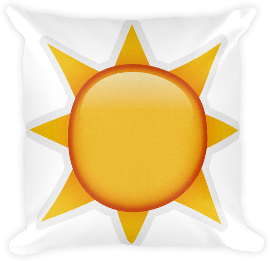 Sun With Rays - Transparent Background Sun Emoji (1000x1000), Png Download