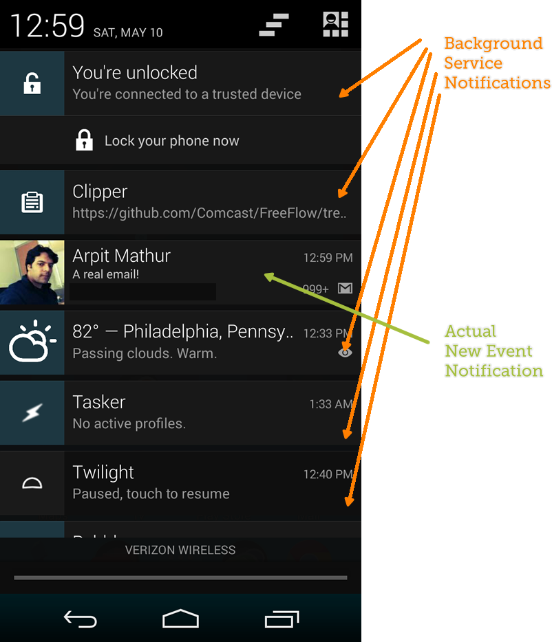2014 05 10 - Android Notification Ui (802x934), Png Download
