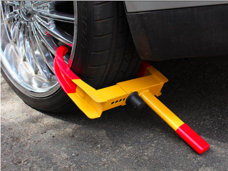 Anti Theft Tyre Wheel Clamp Lock Jammer - Wheel Clamp (445x445), Png ...