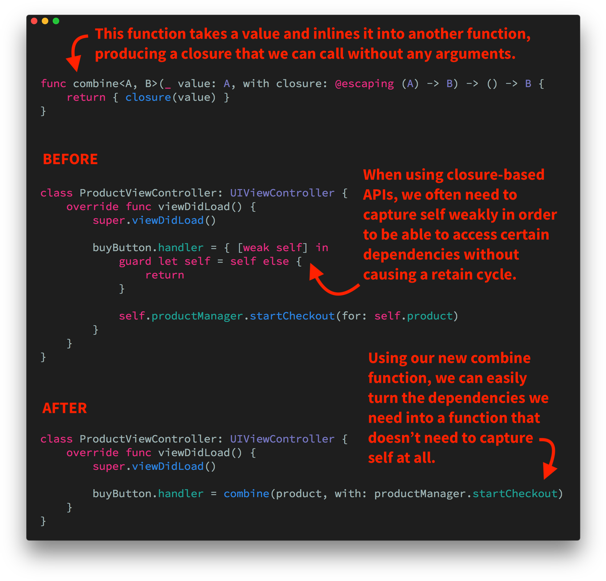 Code Sample Showing The Combine Function In Action - Function ...