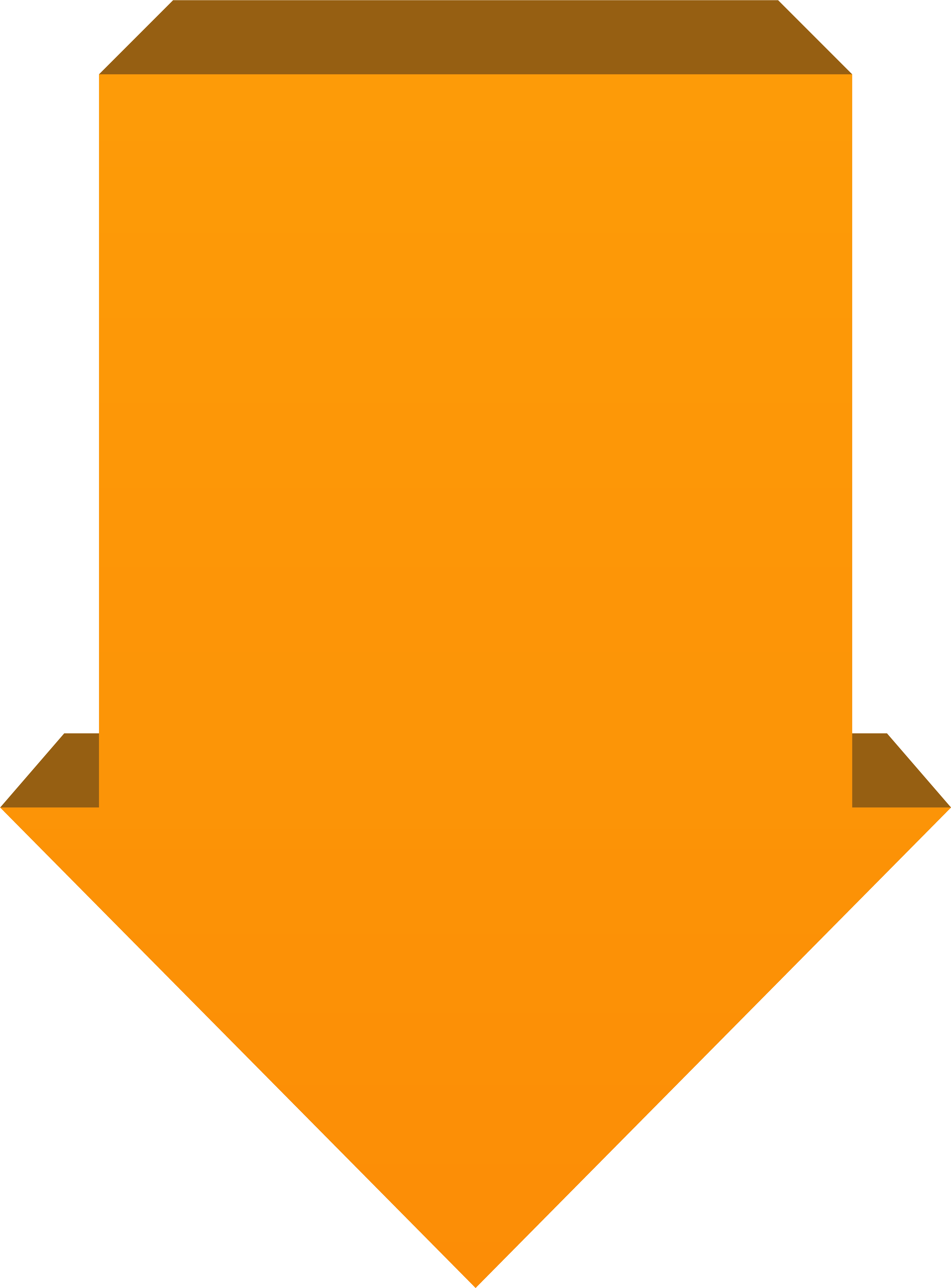 Orange Arrow Clip Art (4598x6225), Png Download