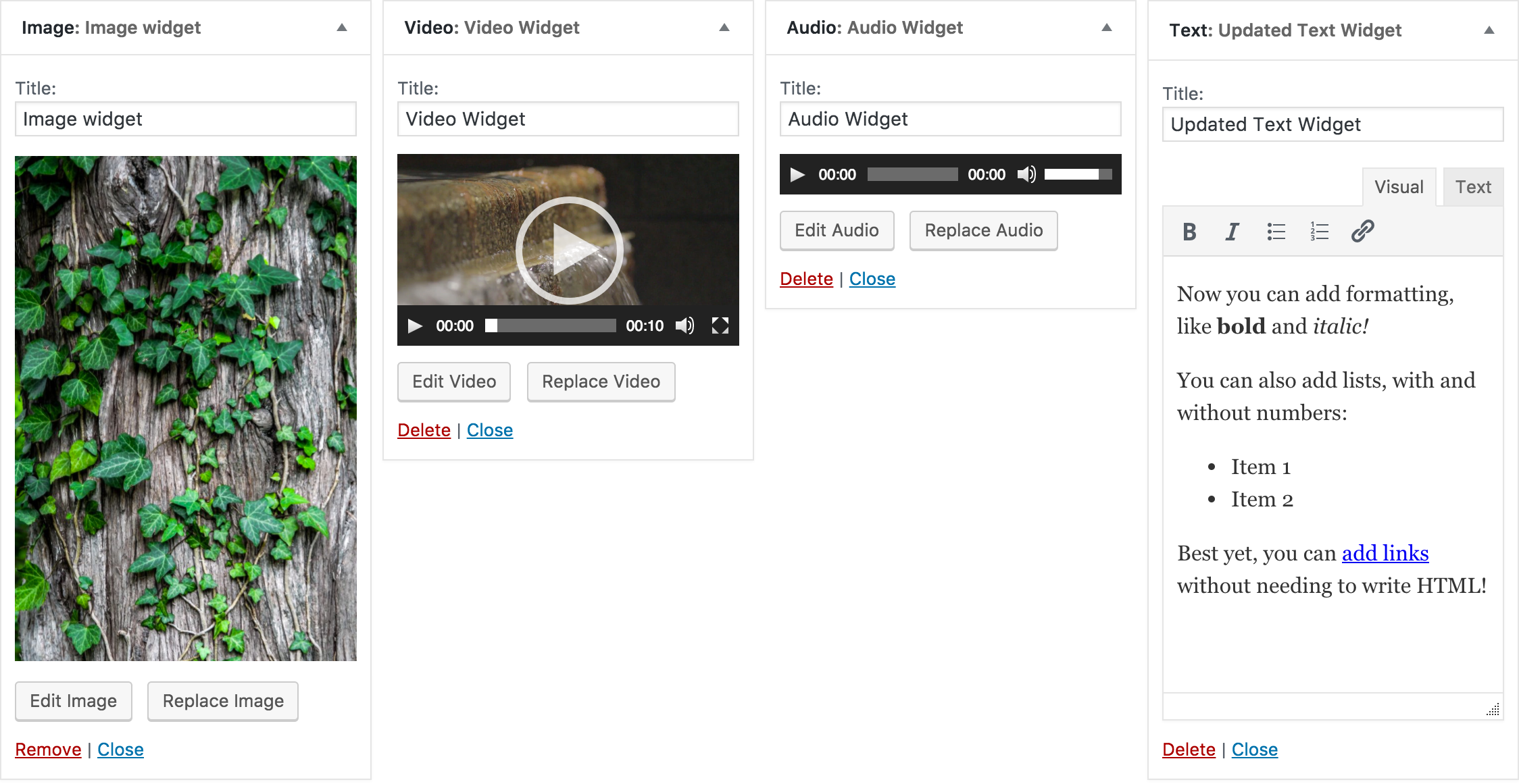 Widgets With All Four Widescreen - Green Ivy Leaves Growing On Tree ...