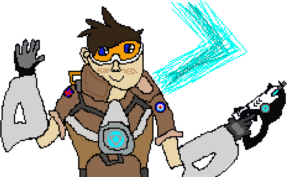 Cute Tracer - Cartoon (1024x576), Png Download