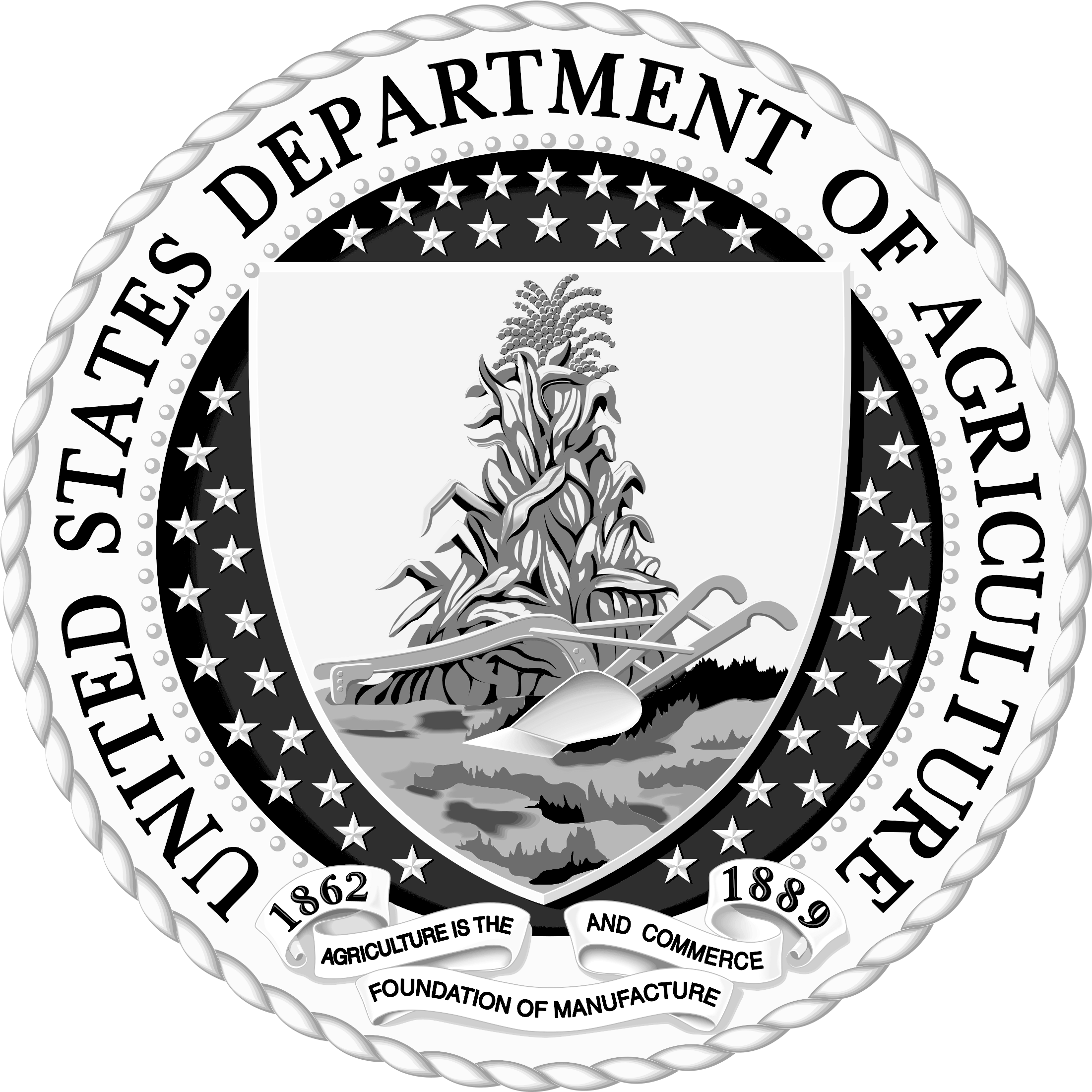 Usda Logo Black And White (2400x2400), Png Download