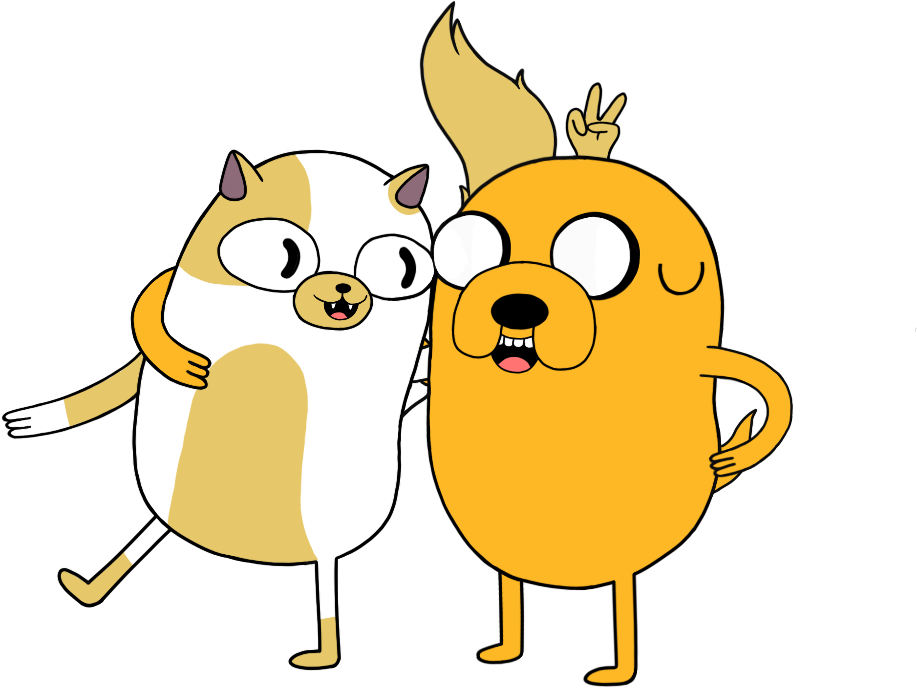 Jake The Dog Drawing Jake Cake Food - Jake And Cake Png (2048x1536 ...