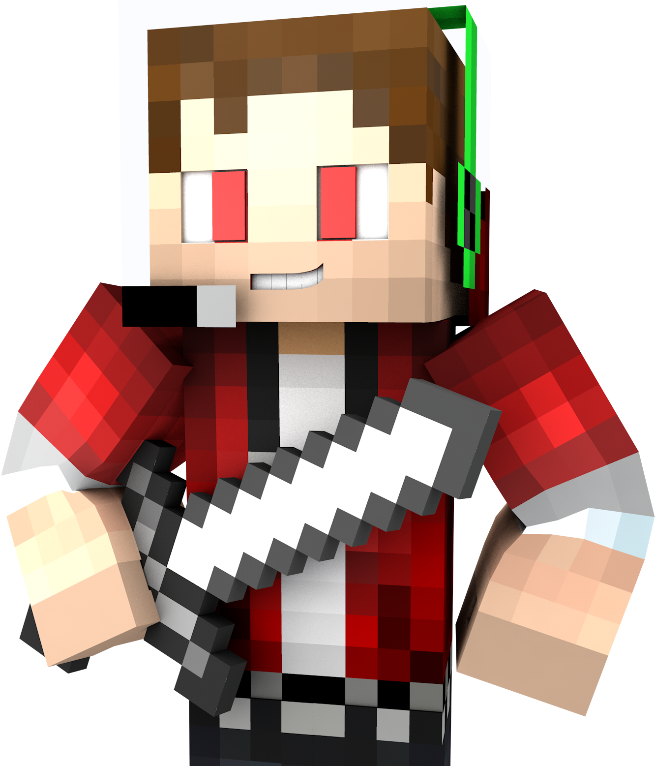 3x Minecraft Renders - Minecraft Player (2048x1556), Png Download