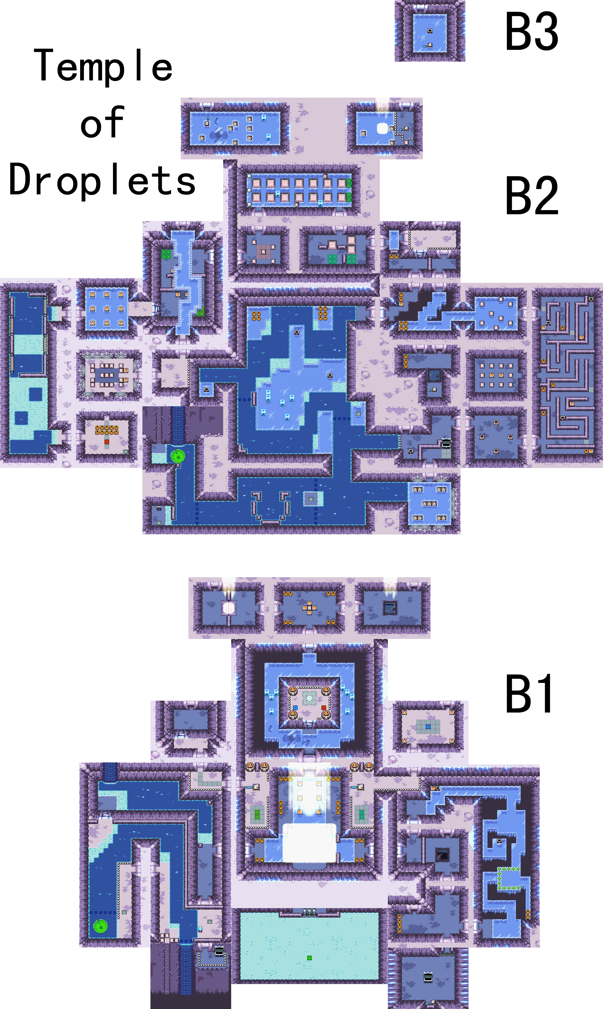 Legend Of Zelda, The - Minish Cap Temple Of Droplets Map (2032x3400 ...