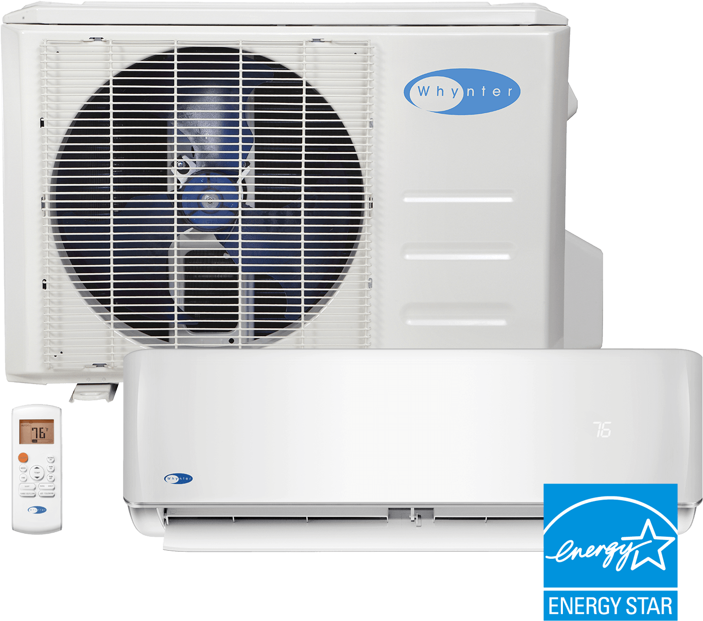 Whynter Energy Star 12,000 Btu Mini Split W/ Heat Pump (1399x1399), Png ...