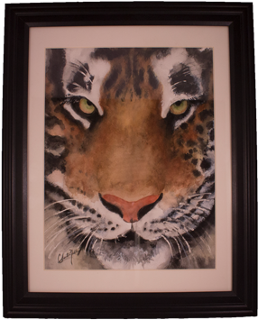 Download Original Watercolor Of A Tiger - Picture Frame | Transparent ...