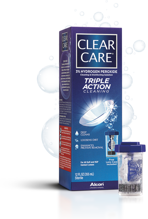 Clear Care® Contact Lens Solution - Clear Care Triple Action Cleaning ...