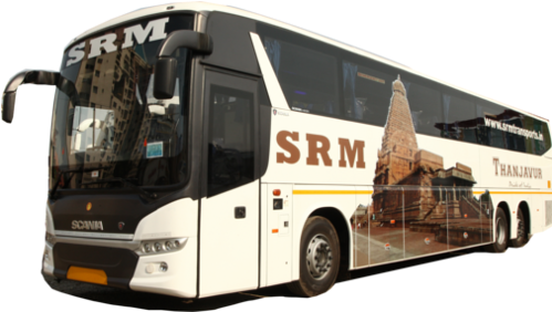 Srm Transports - Volvo Travels Bus Srm (502x319), Png Download
