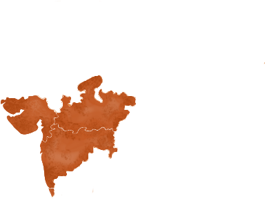 West India - Madhya Pradesh Map (410x457), Png Download