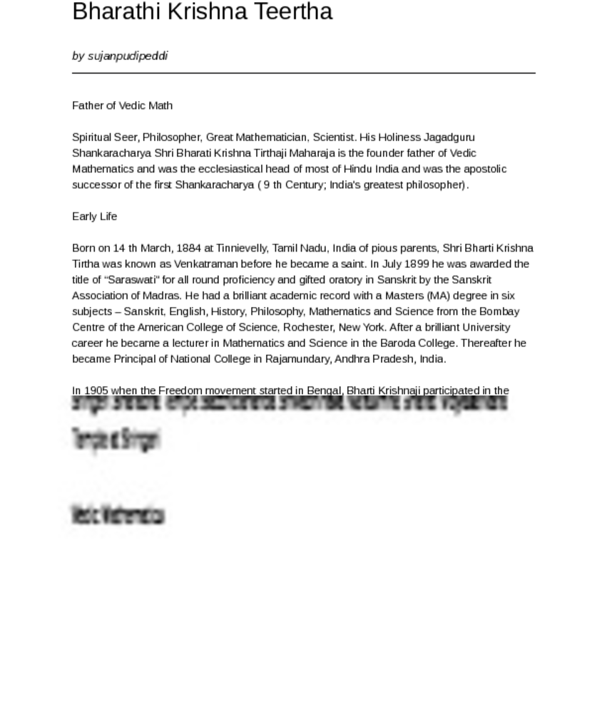 Download Bharathi Krishna Teerthaby Sujanpudipeddi Father Of - Cover ...