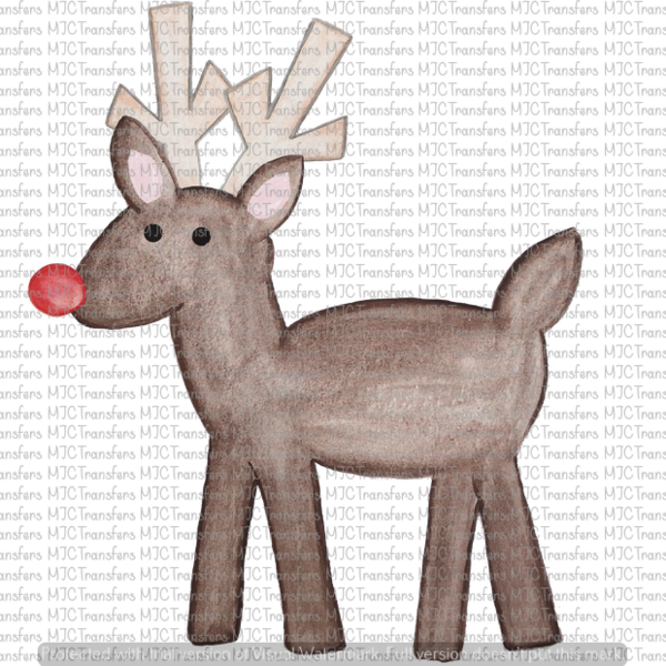 Watercolor Rudolph - Watercolor Painting (600x600), Png Download