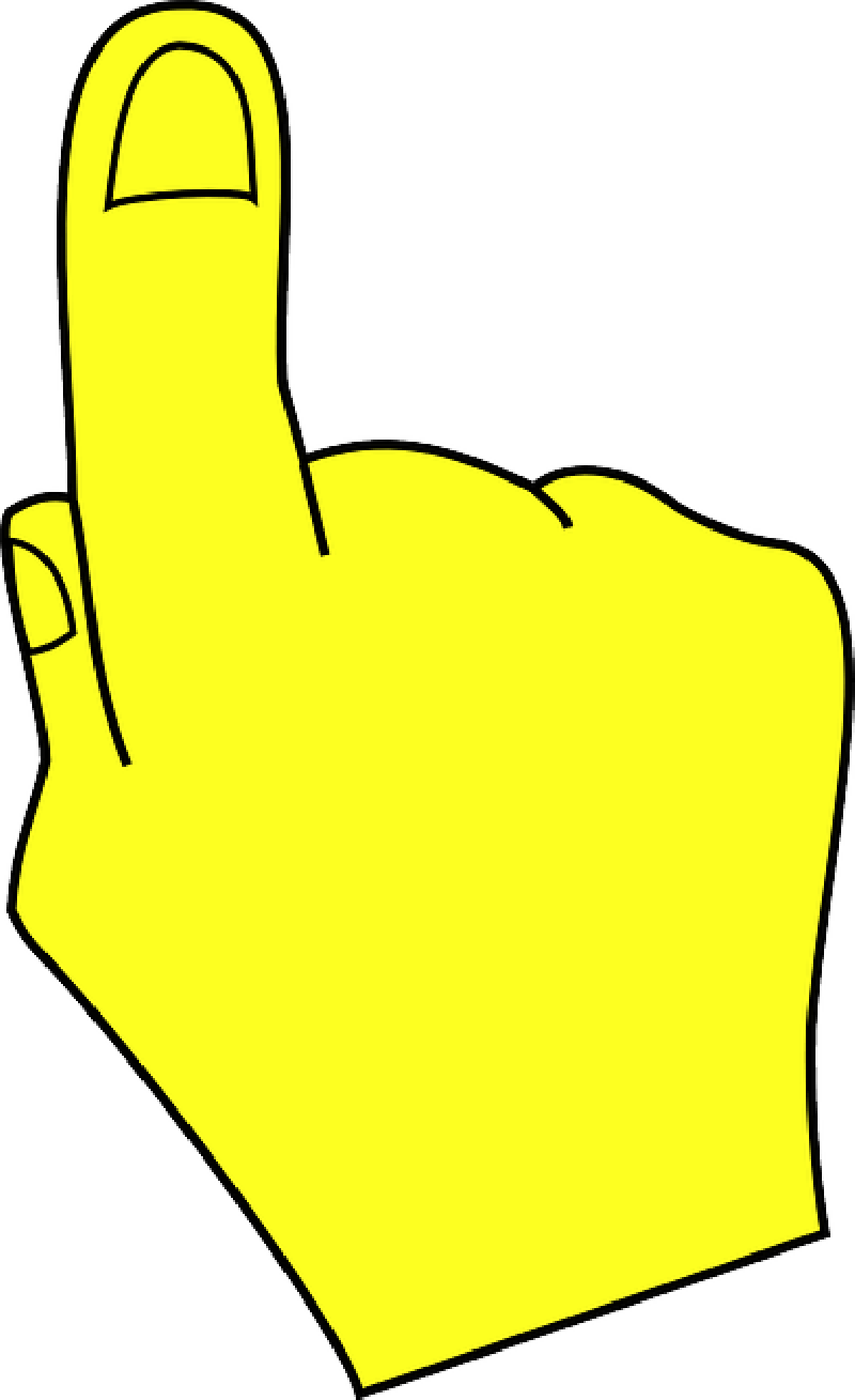 Mb Image/png - Yellow Hand Pointing Up (800x1309), Png Download