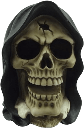 Fractured Grim Reaper Skull - Grim Reaper Face Png (555x555), Png Download