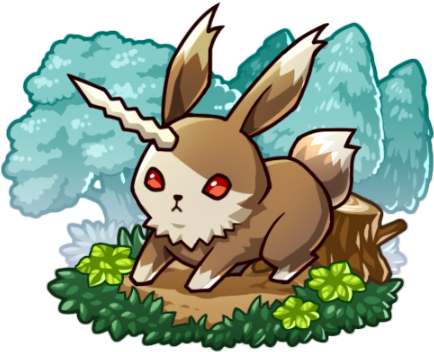 Horned Rabbit - Cartoon (1024x1024), Png Download