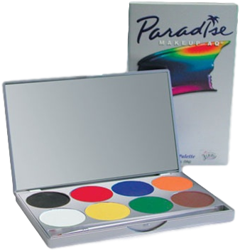 8-color Basic Palette - Mehron Paradise Palette (400x375), Png Download