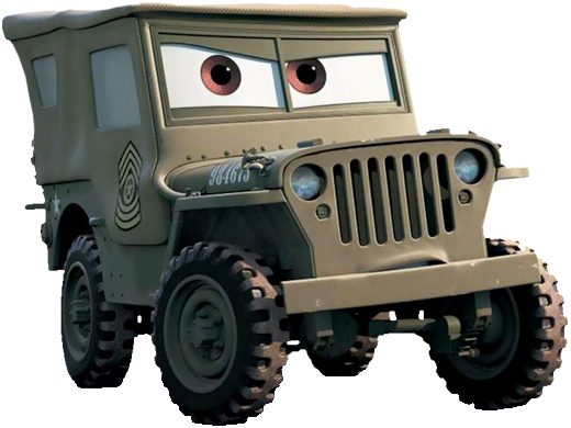 Cars - Sarge - Cars Characters (520x390), Png Download