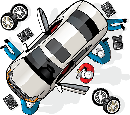 Car Inspection - Vehicle Inspection Png (500x442), Png Download