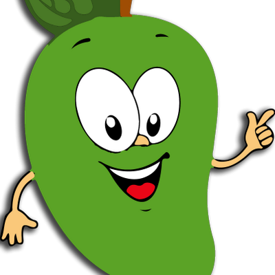 Green Mango Guy - Green Mango Fruits Cartoons (400x400), Png Download