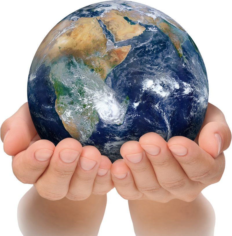Hand Holding A Globe - Two Hand Holding Globe (801x815), Png Download